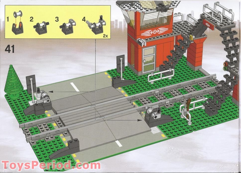 LEGO 10128 Train Level Crossing Instructions and Parts List