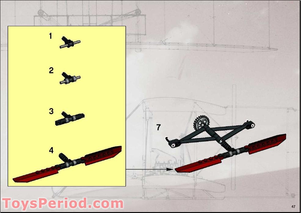 LEGO 10124 Wright Flyer Instructions and Parts List