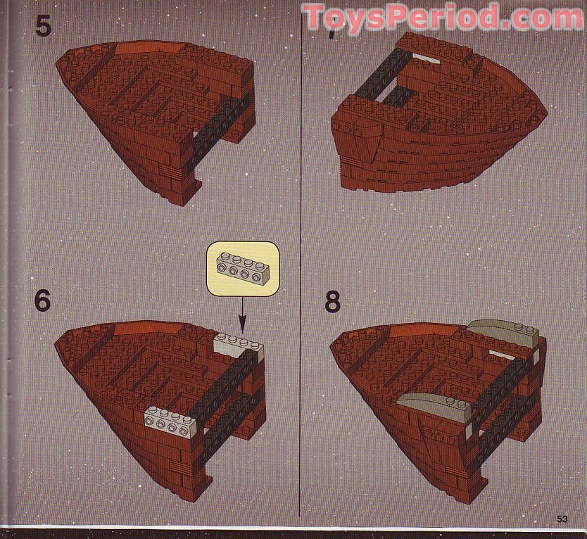 LEGO 6210 Jabba's Sail Barge Instructions and Parts List