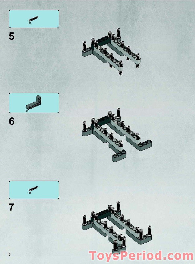 LEGO 7664 Tie Crawler Instructions and Parts List