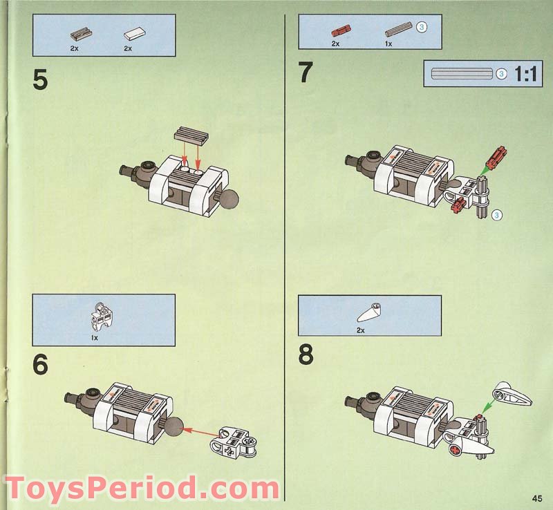 LEGO 7697 MT-51 Claw-Tank Ambush Instructions and Parts List