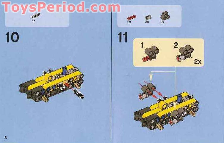 LEGO 8290 Mini Forklift Instructions and Parts List