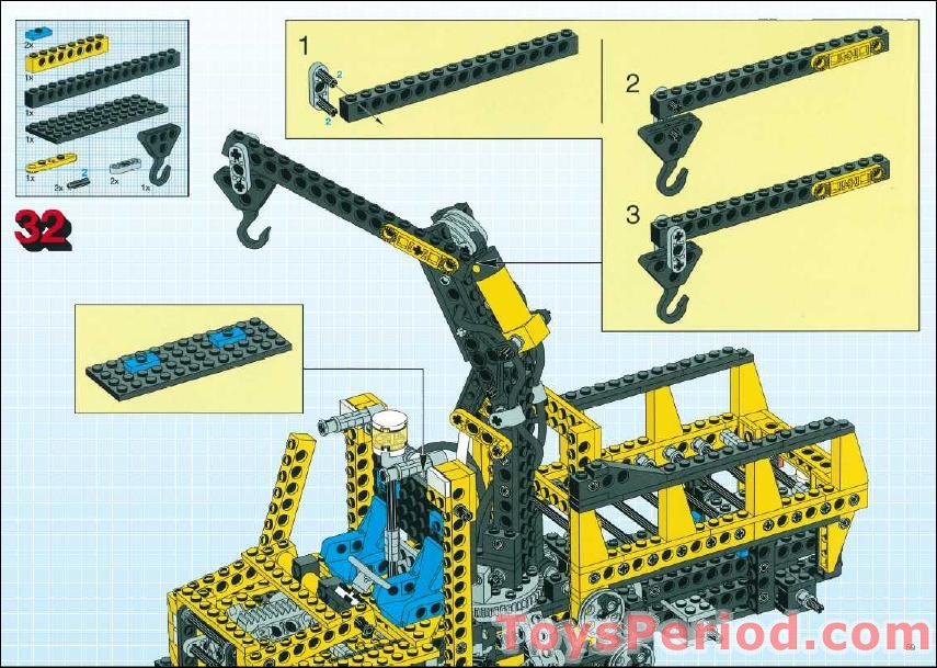LEGO 8438 Pneumatic Crane Truck Instructions and Parts List