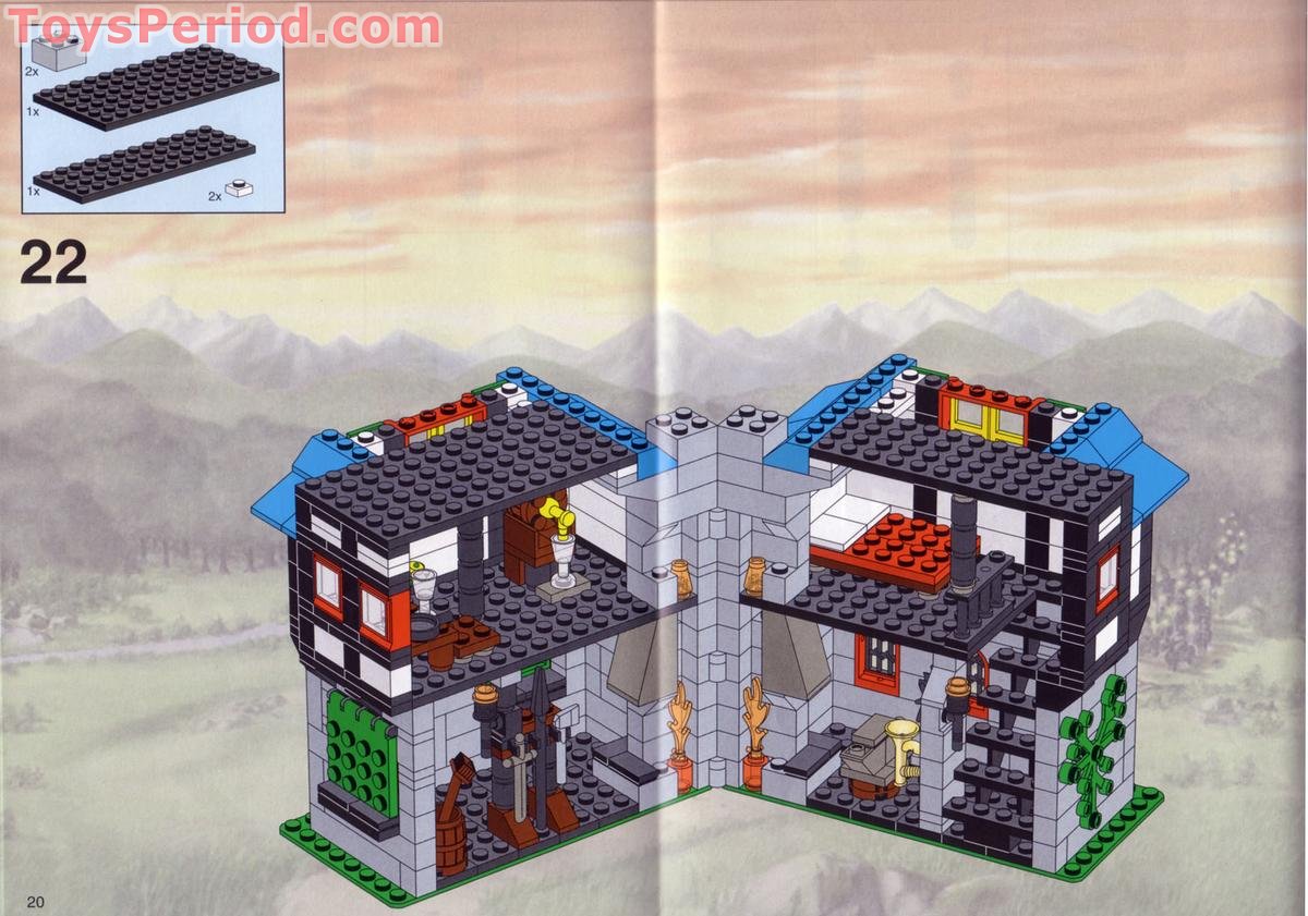 LEGO 3739 Blacksmith Shop Instructions and Parts List