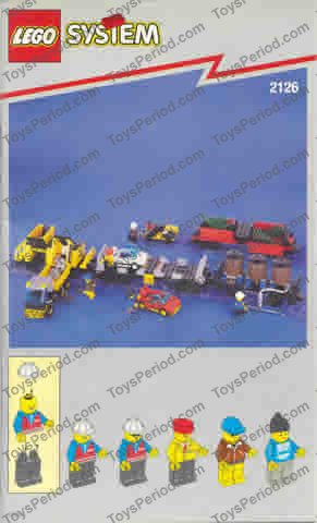 LEGO 2126 Train Cars Instructions and Parts List