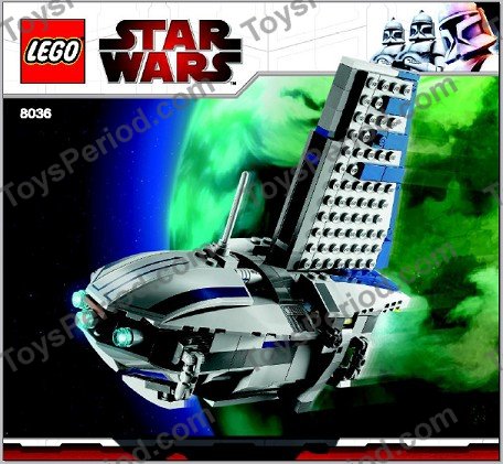 LEGO 8036 Separatist's Shuttle Set Parts List