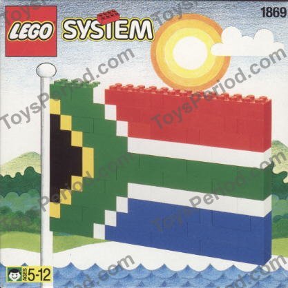 LEGO 1869 South African Flag Instructions and Parts List