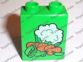 LEGO Sets with Part 4066pb153 Duplo Brick 1 x 2 x 2 with Cauliflower ...