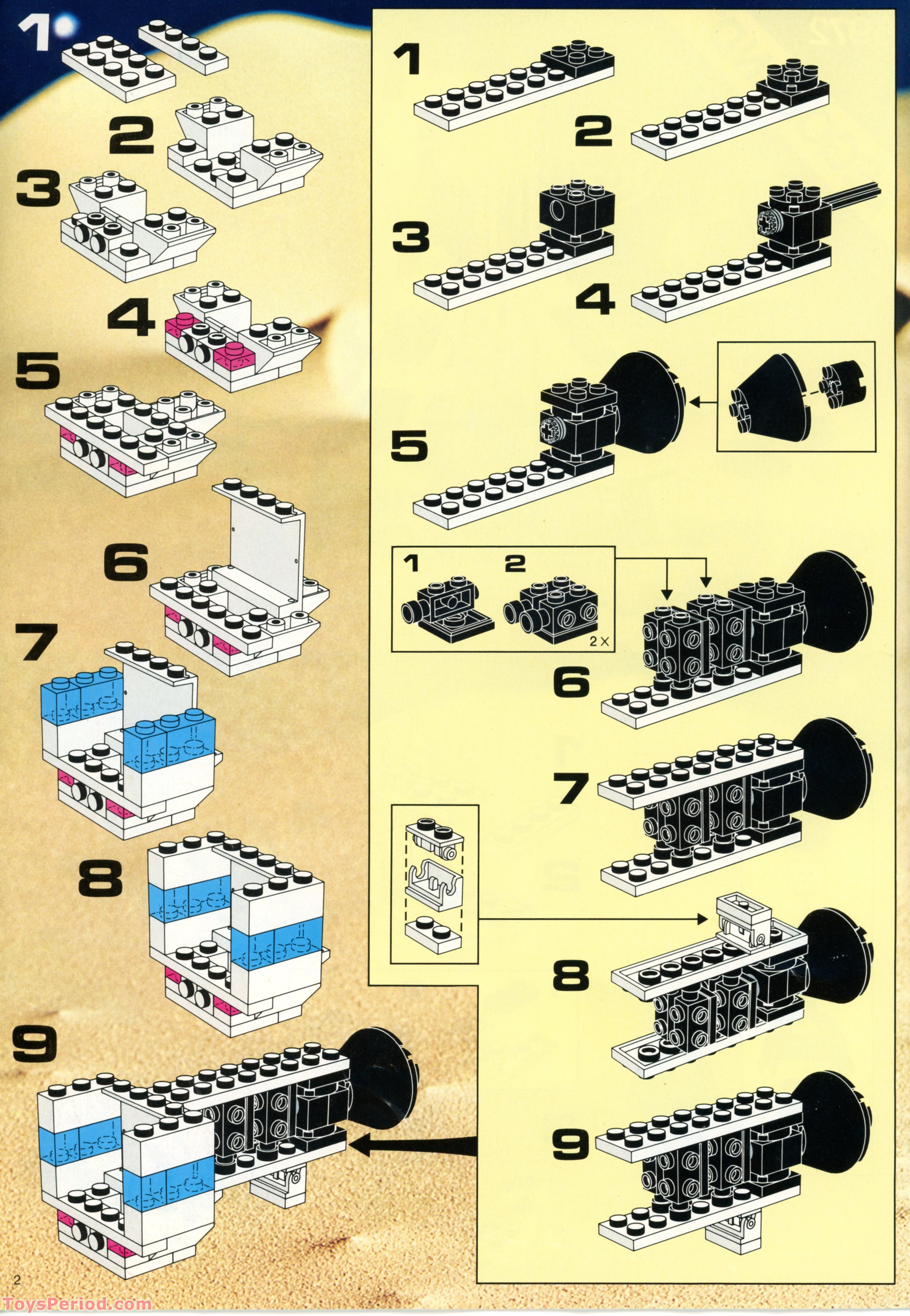 LEGO 6972 Polaris-I Space Lab Instructions and Parts List