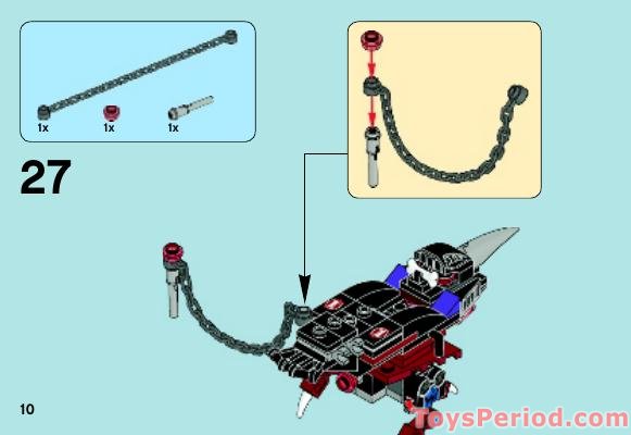 LEGO 70000 Razcal's Glider Instructions and Parts List