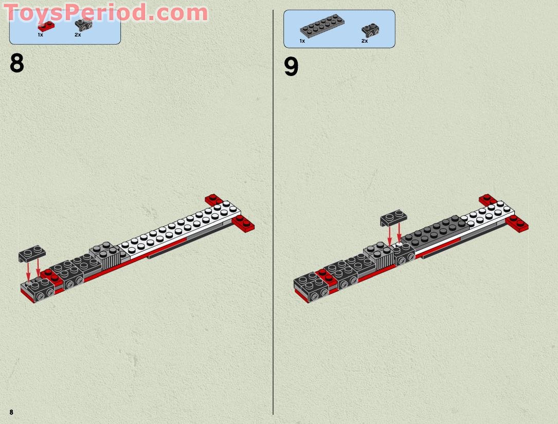 LEGO 75018 Jek-14's Stealth Starfighter Instructions and Parts List