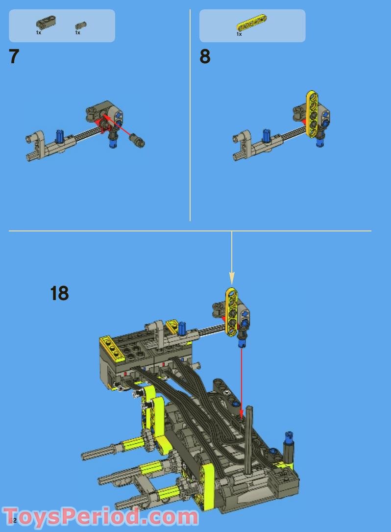 LEGO 8043 Motorized Excavator Instructions and Parts List