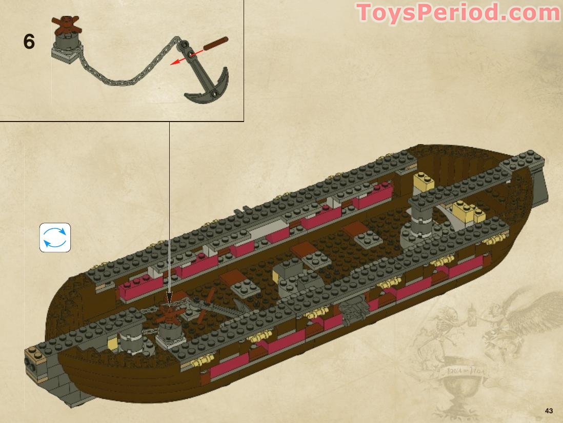 LEGO 4195 Queen Anne's Revenge Instructions and Parts List