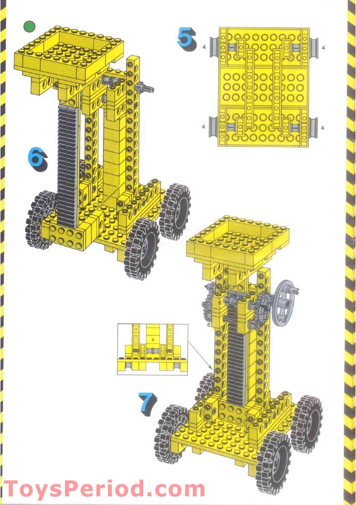 LEGO 950 Fork Lift Instructions and Parts List