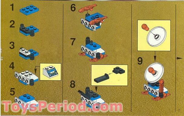 LEGO 1704 Ice Planet Satellite Plow Instructions and Parts List