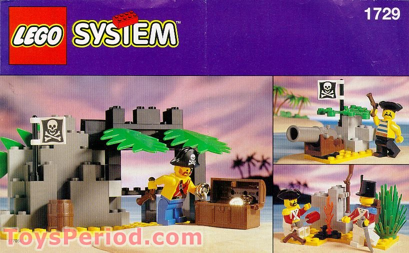 LEGO 1729 Barnacle Bay 3-Set Pack Instructions and Parts List