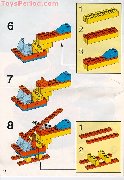 LEGO 1879 Large Bucket 5 Plus Instructions and Parts List