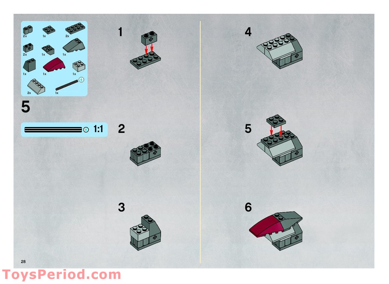 LEGO 10195 Republic Dropship with AT-OT Instructions and Parts List