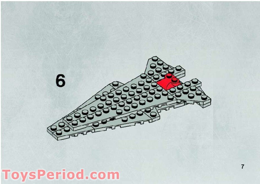 LEGO 20007 Mini Republic Attack Cruiser Instructions and Parts List