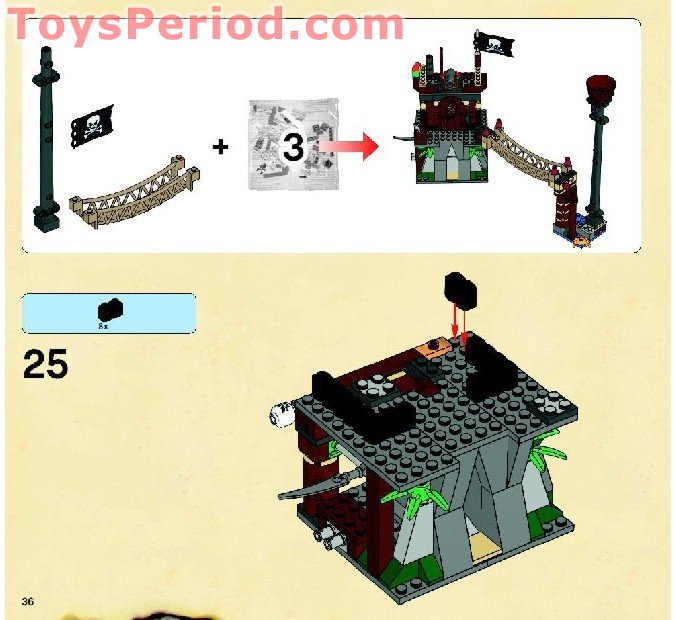 LEGO 6253 Shipwreck Hideout Instructions and Parts List