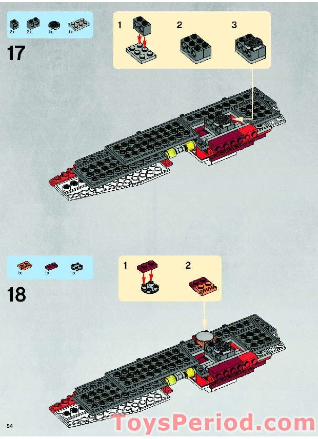 LEGO 7679 Republic Fighter Tank Instructions and Parts List