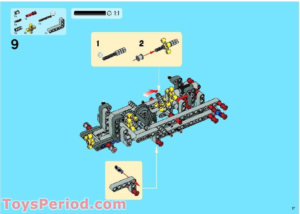 LEGO 8274 Combine Harvester Instructions and Parts List