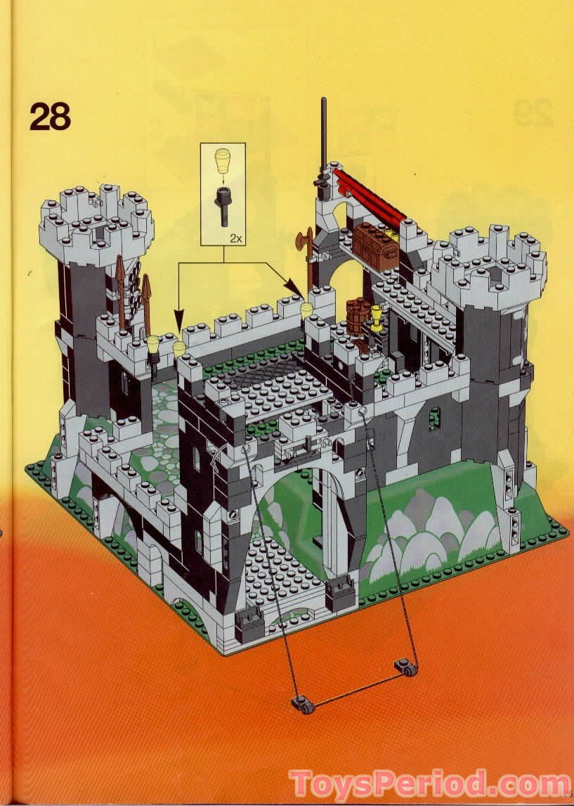 LEGO 6086 Black Knight's Castle Instructions and Parts List