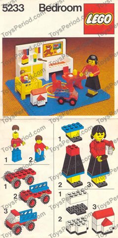LEGO 5233-1 Bedroom Instructions and Parts List
