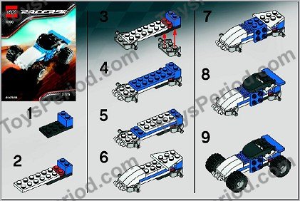 LEGO 7800 Off Road Racer Instructions and Parts List