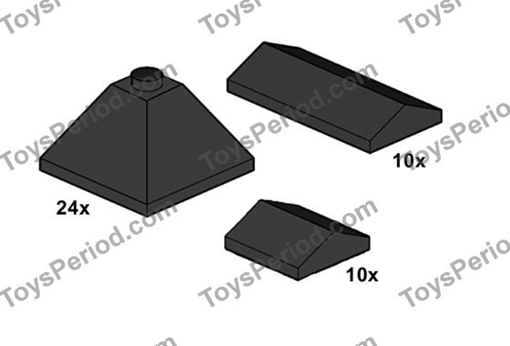 LEGO 10053 Black Roof Slopes Set 1 Parts List