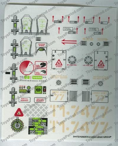 LEGO Sets with Part 7298stk01 Sticker Sheet for Set 7298 - (54472/4282570)