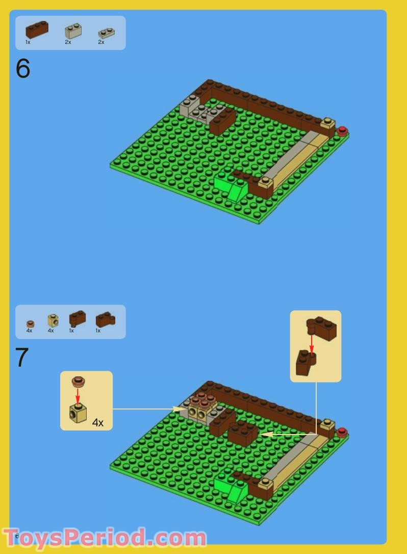 LEGO 5766 Log Cabin Instructions and Parts List