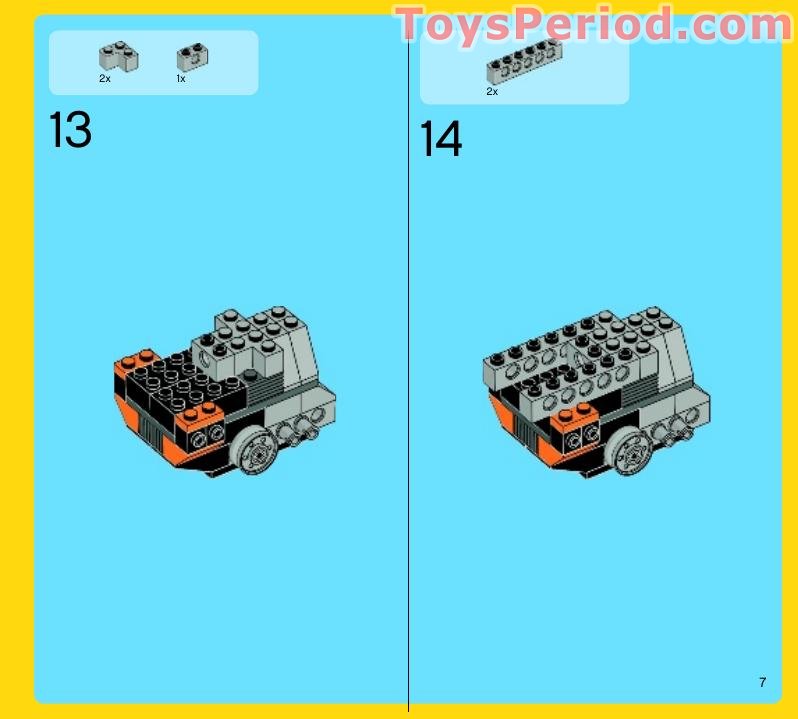 LEGO 7291 Street Rebel Instructions and Parts List