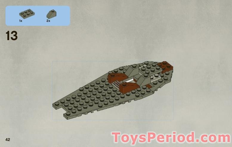 LEGO 7959 Geonosian Starfighter Instructions and Parts List