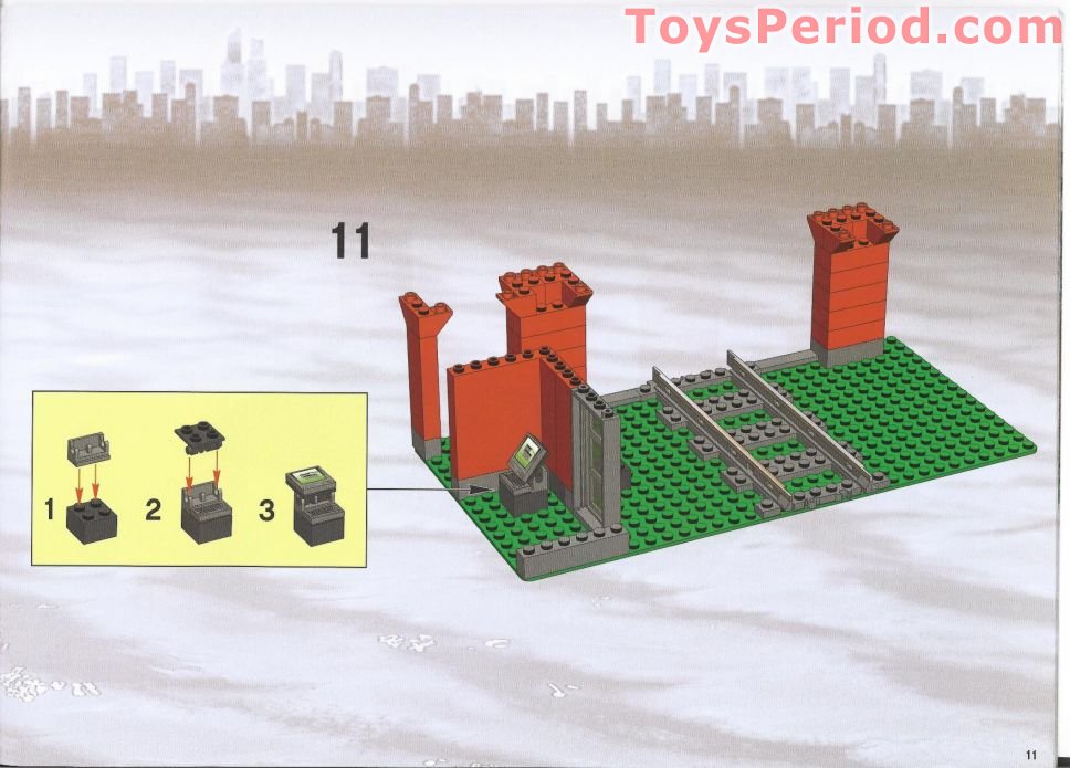 LEGO 10128 Train Level Crossing Instructions and Parts List