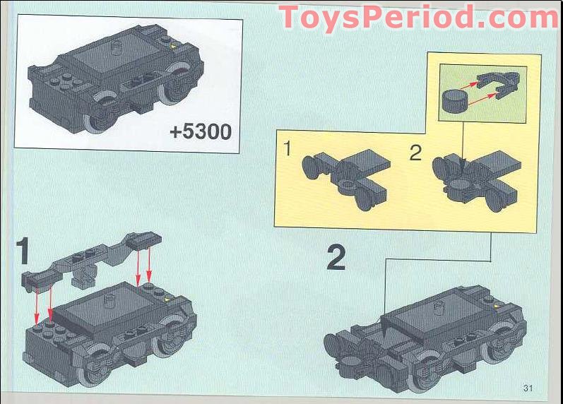 LEGO 3741 My Own Train - Large Engine, Plain Without Trim Instructions ...