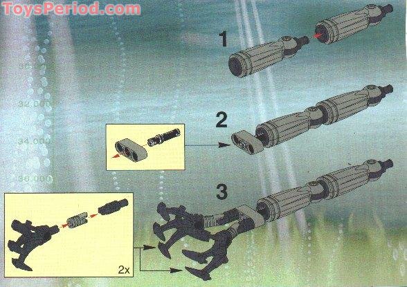 LEGO 4793 Ogel Shark Sub Instructions and Parts List