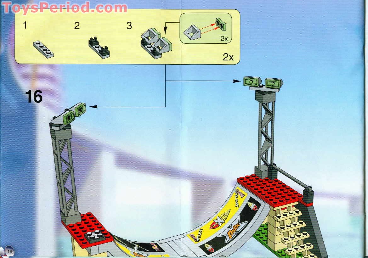 LEGO 6738 Skateboard Challenge Instructions and Parts List