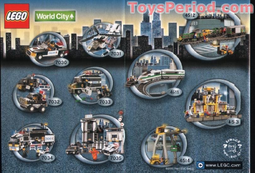 LEGO 7032 Highway Patrol and Undercover Van Instructions and Parts List