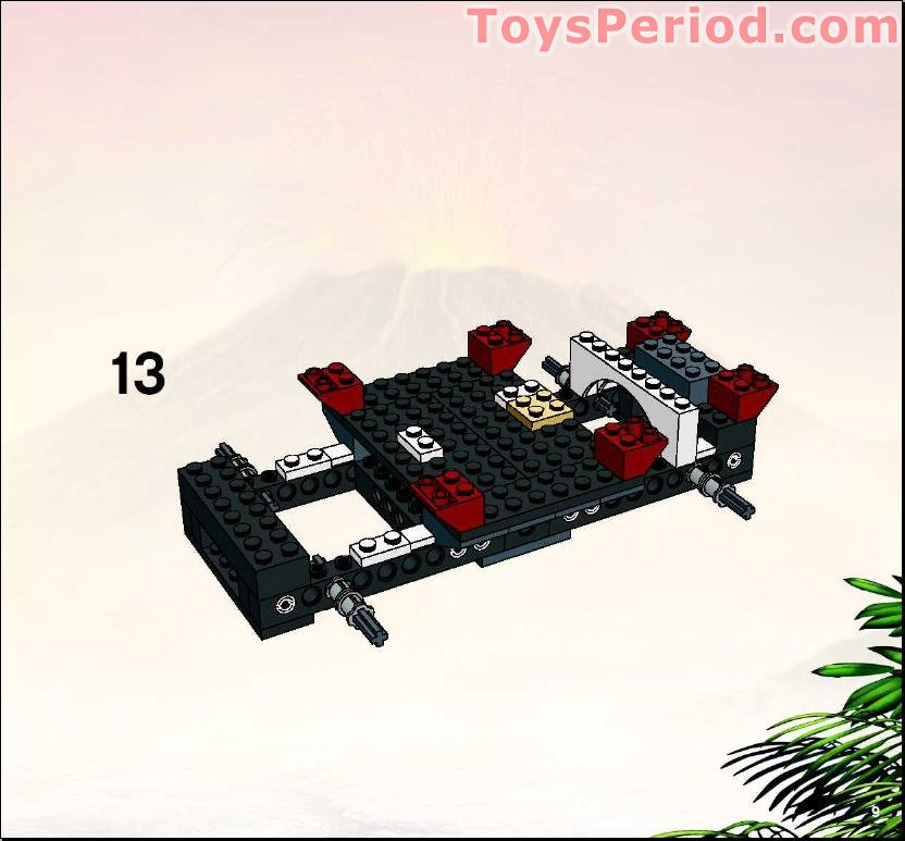 LEGO 7296 Dino 4wd Trapper Instructions and Parts List