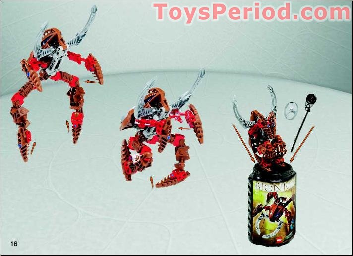 LEGO 8745 Visorak Roporak Instructions and Parts List