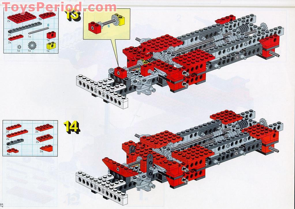 LEGO 8872 Forklift Transporter Instructions and Parts List