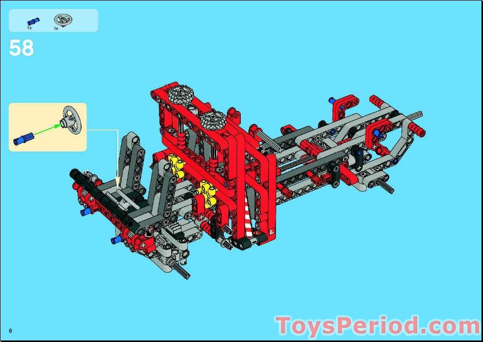 LEGO 8289 Fire Truck Instructions and Parts List