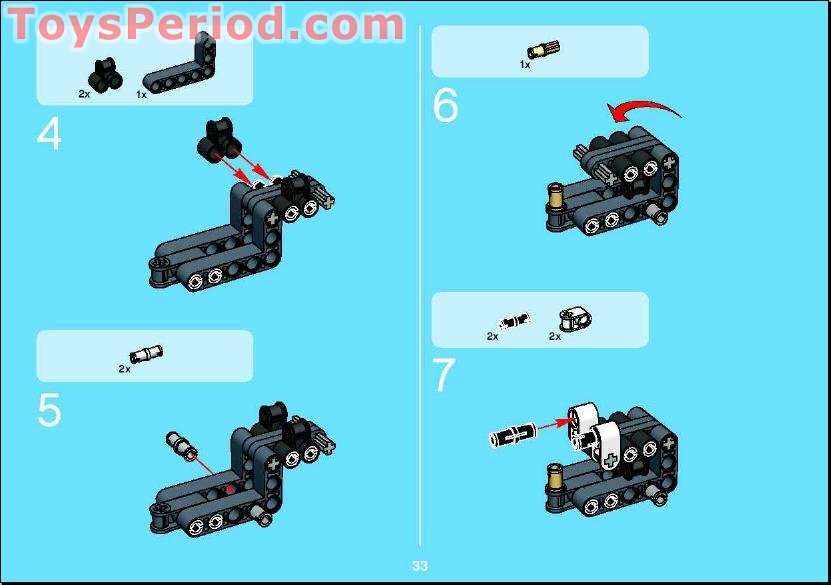 LEGO 8433 Cool Movers Instructions and Parts List
