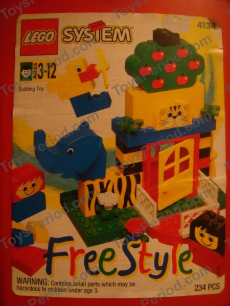 LEGO 4134 Large Freestyle Bucket, 3 Plus Instructions and Parts List