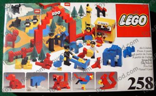 LEGO 258-1 Zoo with Baseboard Instructions and Parts List