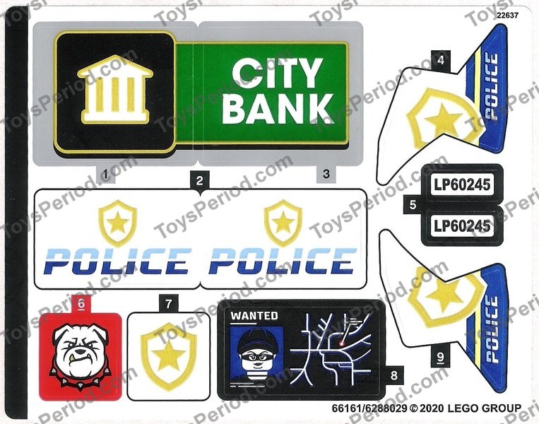 LEGO Sets with Part 60245stk01 Sticker Sheet for Set 60245 - (66161/ ...