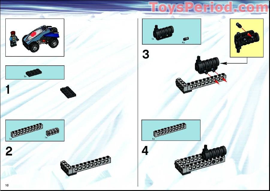 LEGO 4748 Ogel's Mountain Fortress Instructions and Parts List