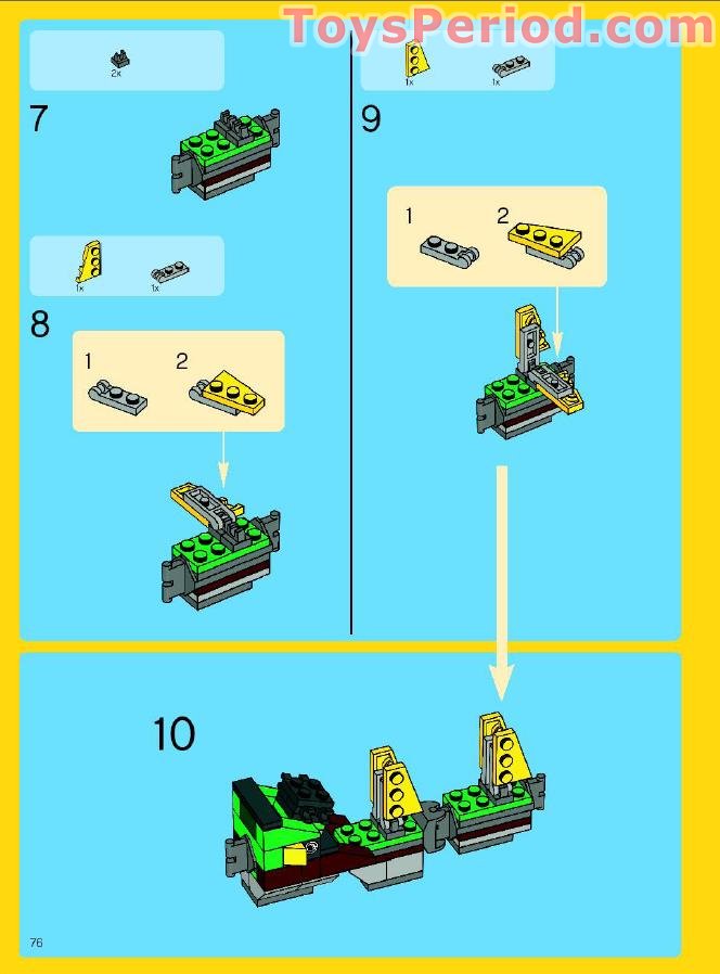 LEGO 4998 Stegosaurus Instructions and Parts List