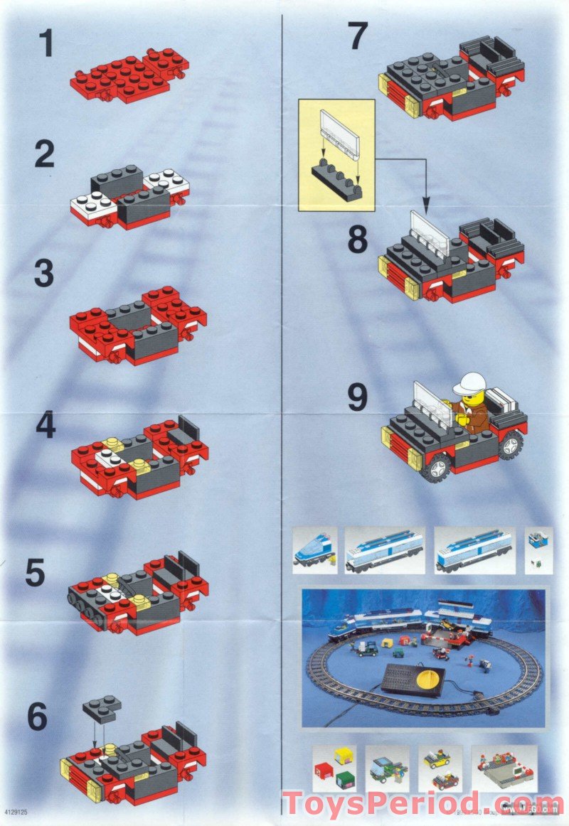LEGO 4560 Railway Express Instructions and Parts List